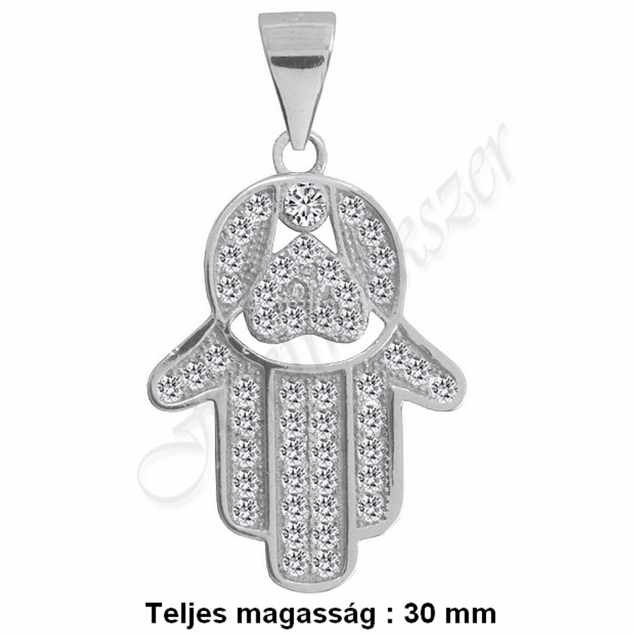 Hamsza ( Isten keze, Fatima keze ) medál, ezüst ékszer - Női ezüst medálok